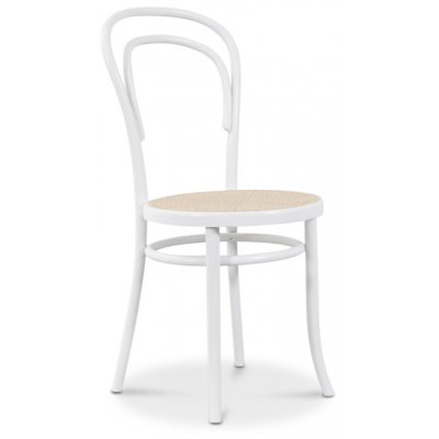No 14 vit stol med rottingsits - 3895 kr - Trästolar - Trendrum.se