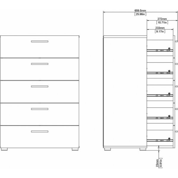 Commode Pepe avec 5 tiroirs - Truffe - Commodes - Trendrum.fr